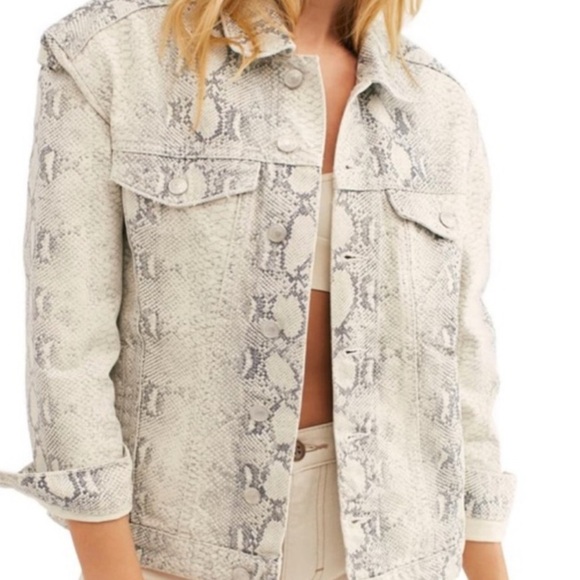 Free People | Jackets & Coats | Free People We The Free Snake Denim ...